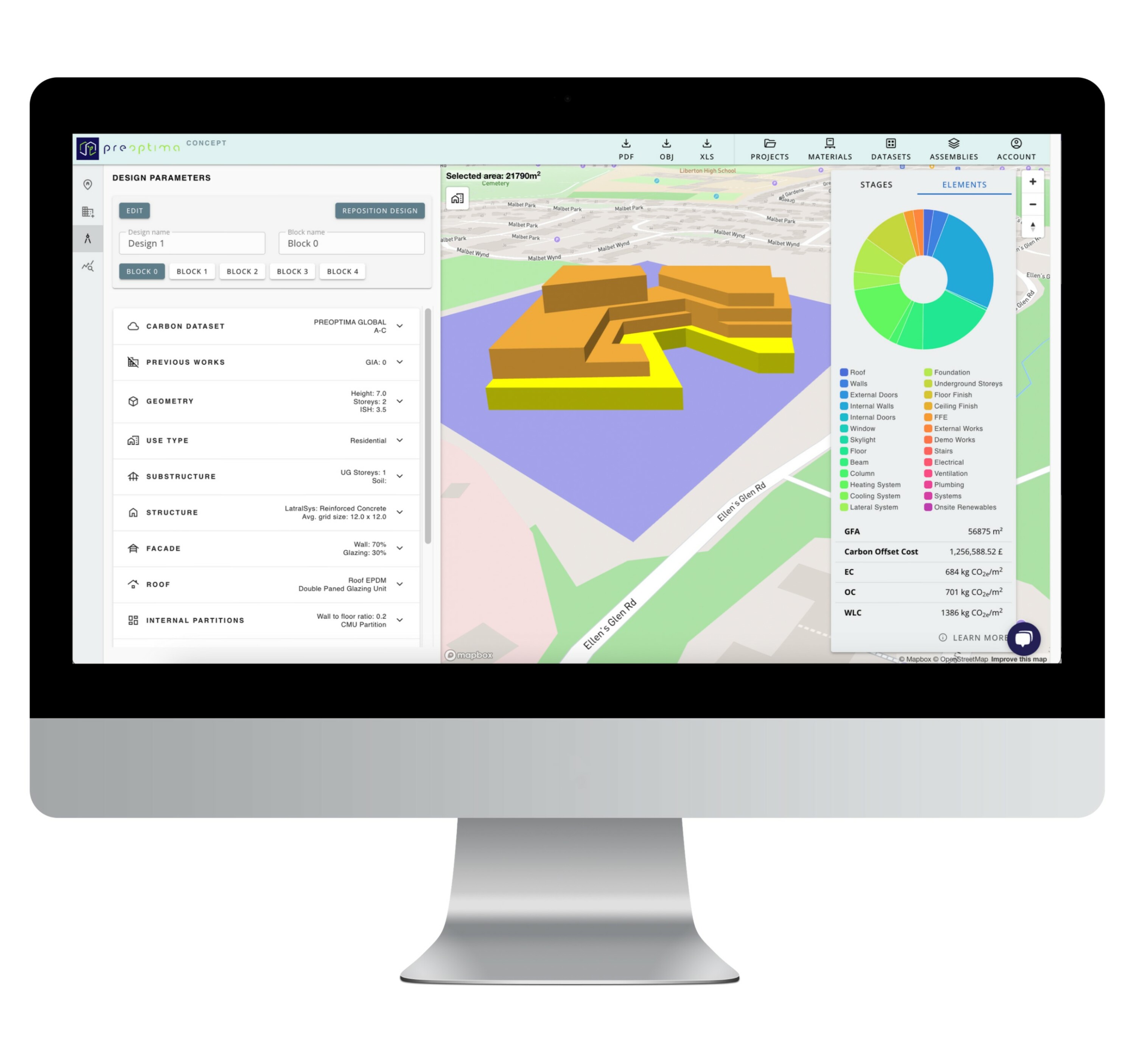Real-Time Carbon Assessments & Design for Early-Stage Projects